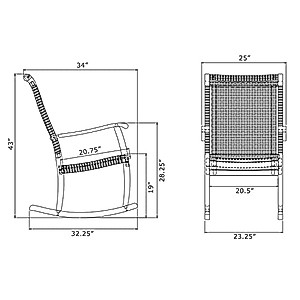 Cambridge Casual Clayton Outdoor Rocking Chair, Weathered Gray