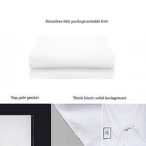 HMTFOTO 5X7ft Video Studio Solid White Photography Backdrop Background Chromakey Muslin Portrait Background Screen for Photography