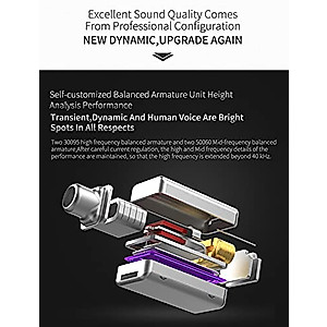 KZ ZS10 Pro 4BA+1DD in Ear Monitor Earphone 5 Driver HiFi Metal Earbuds Headphone Noise Cancelling IEM Earphone with 2 Pin Detachable Cable