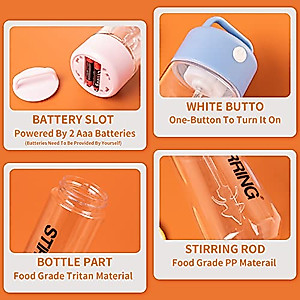 daasigwaa Electric Protein Shaker Bottle, BPA-free & Leak-Proof Vortex Mixer, Self Stirring mug, Electric Auto Mixing cup for Office/Kitchen/Travel/Home Coffee/Tea/Hot Chocolate/Milk(15.2oz green)