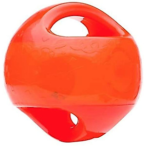 KONG Medium Dog Toy Jumbler Ball Shape Tennis Ball Inside 2-in-1 Squeaker Colors Vary