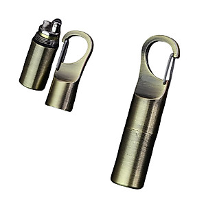 KAIEOMGN Cool Permanent Match Lighter Refill, Creative Mini Portable Hook-and-Loop Waterproof Vintage Trench Lighters, Unique Gifts for Men Camping Candles (No Kerosene) (Gold)