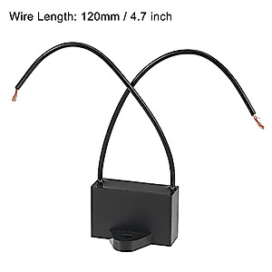 uxcell Ceiling Fan Capacitor CBB61 2.5uF 250V AC 2 Wires Metallized Polypropylene Film Capacitor 37x24x13mm for Electric Fan Pump Motor Generator