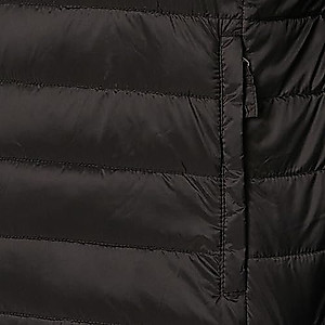 Amazon Essentials Men's Lightweight Water-Resistant Packable Hooded Puffer Jacket, Black, X-Small