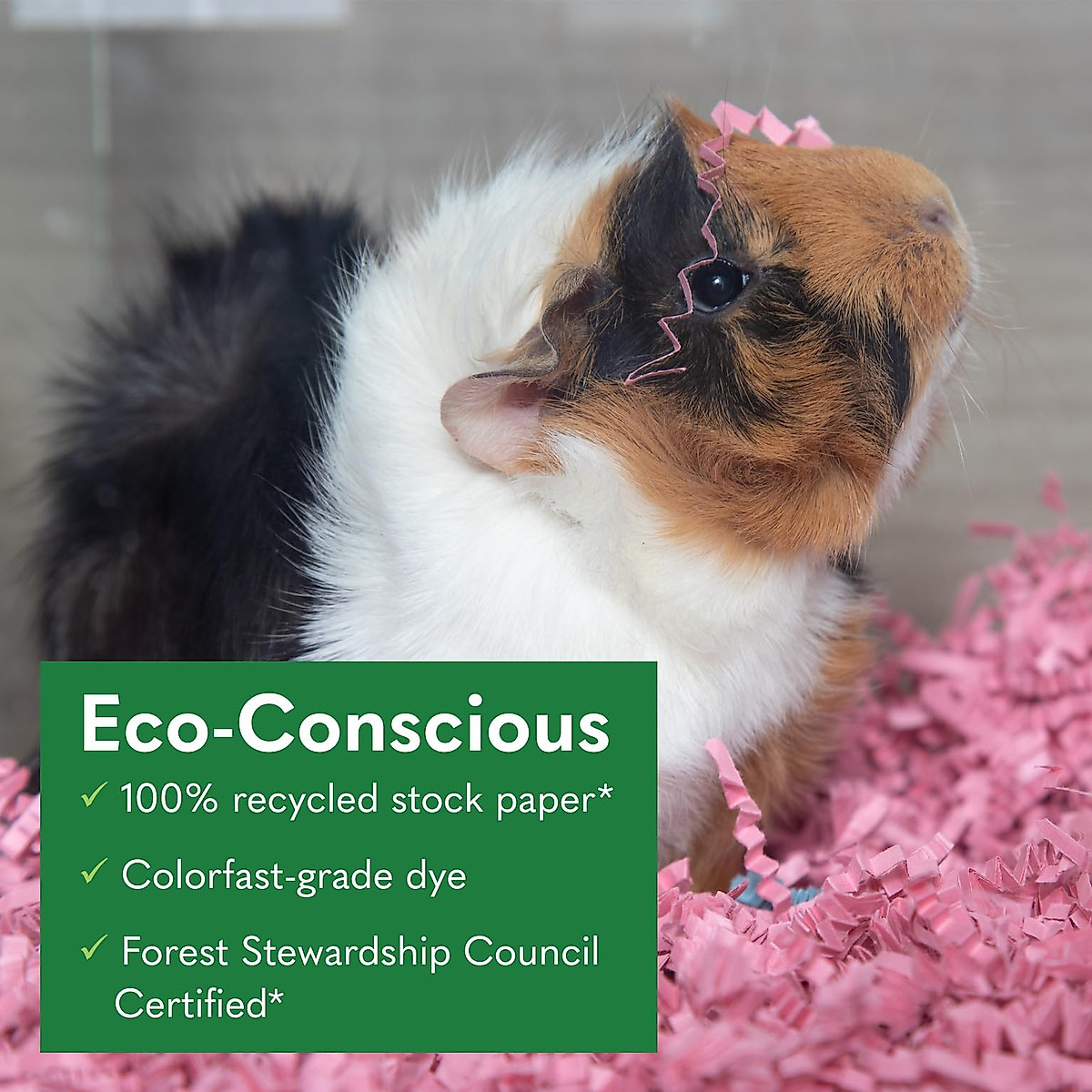 ECO BEDDING 99% Dust Free Paper Bedding for Small Pets and Birds, Pink, 30 L