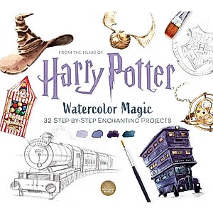 Harry Potter Watercolor Magic: 32 Step-by-Step Enchanting Projects (Harry Potter Crafts, Gifts for Harry Potter Fans)