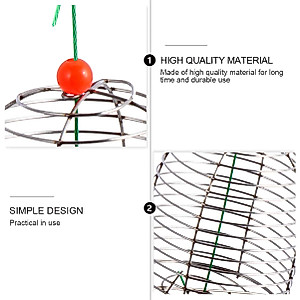 BESPORTBLE 5pcs Metal Bait Cage Fishing Trap Cage Fishing Cage Fishing Lure Cage Fishing Bait Trap Fishing Trap Basket