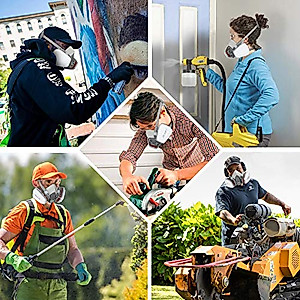 Mionyl Reusable Half Face Cover with Extra Filters - Paint Face Cover for Painting, Machine Polishing, Welding and Other Work Protection