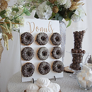 Rustic wall doughnut stand, peg board, fall wedding party decorations, minimalist wooden themed birthday table decor, baby shower, candy bar 3х3 pegs