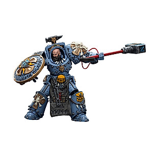 HiPlay JoyToy Warhammer 40K Collectible Figure: Space Wolves Arjac Rockfist 1:18 Scale Action Figures JT6878 (Rockfist)