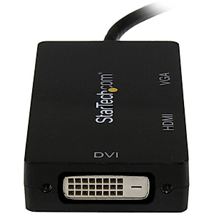 StarTech.com 3 in 1 Mini DisplayPort Adapter - 1080p - Mini DP / Thunderbolt to HDMI / VGA / DVI Splitter for Your Monitor (MDP2VGDVHD)