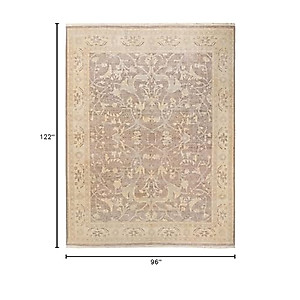 Solo Rugs One of a Kind Hand Knotted Hand Made Wool Contemporary Tribal Eclectic Gray 8 x 10 Area Rug