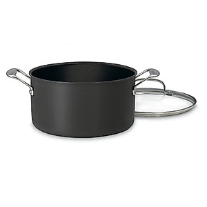 Cuisinart 644-24 Chef's Classic 6-Quart Nonstick-Hard-Anodized, Stockpot w/Cover & 619-18 Nonstick-Hard-Anodized, 2-Quart, Saucepan w/Cover