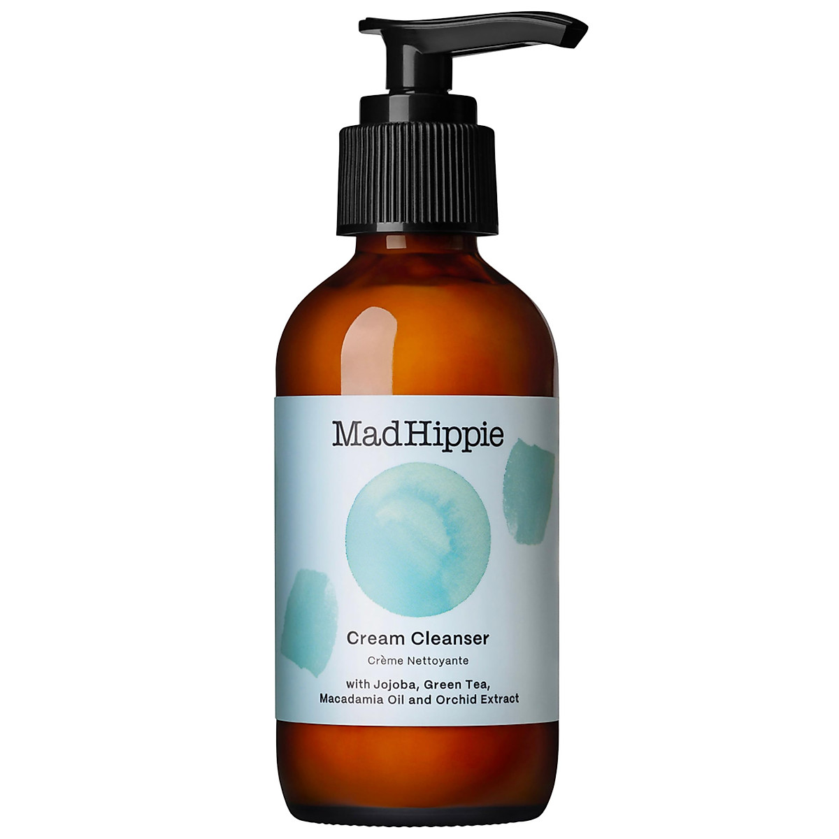 Mad Hippie Cream Cleanser - Hydrating Facial Cleanser with Jojoba Oil, Green Tea, Orchid Extract, and Hyaluronic Acid, Gentle Face Cleanser for Dry, Sensitive Skin, 4 Fl Oz