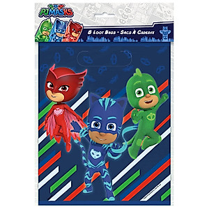 PJ Masks Plastic Party Loot Bags - (8 Pack) Premium Goody Bags for Kids | Durable & Adorable Themed Celebration Supplies