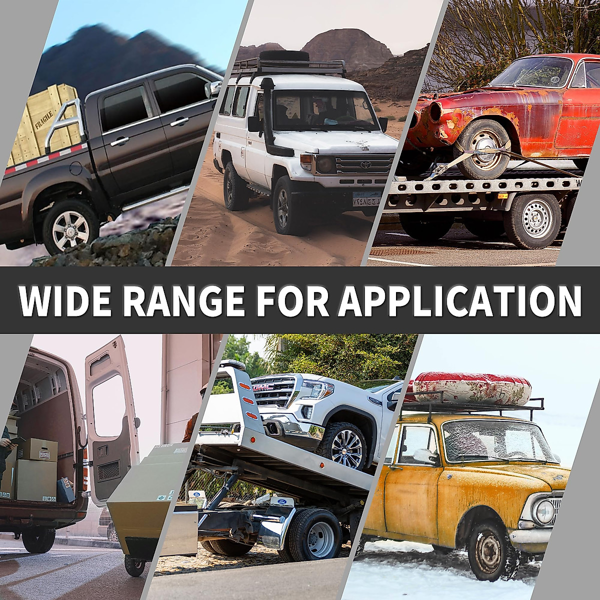 Lonffery 4 Pack Recessed D-Ring Tie Down Anchors (6,000 lb. Capacity), Heavy Duty Kit for Trailer or Deliveries