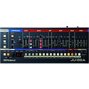 Roland JU-06A Sound Module with 8 Patches + 8 Banks and Hosa MID-315BK 5-Pin DIN to 5-Pin DIN MIDI Cable, 15 Feet