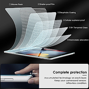 iPad 10.2 Inch Clear Bananas Case and 2 PC Tempered Glass