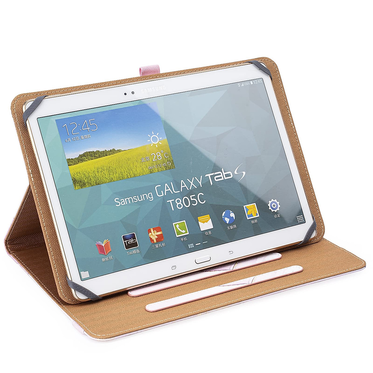 TSPCASE Universal Case for 9-10.9 inch Tablet, PU Leather Stand Folio Universal Protective Cover for 9"-10.9" Tablet, with Multi-Angle Viewing Stand Wallet Leather Case