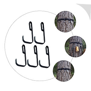 Cabilock 10 Pcs Hook up Camping Lanyard Hook Tree Stands Hanging Hooks Pan Pot Hook Climbing Tree Stands Hangers Heavy Duty Hooks Tree Stand Multi Hook Tree Saddle to Climb Metal Gear Rack