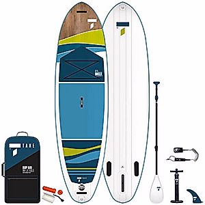 TAHE 10'6 Breeze Performer AIR Premium Inflatable SUP Paddleboard Package Complete with Paddle and Leash