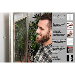 TOGGLER ALLIGATOR A8 Screw Anchor, Plastic, 5/16" Diameter, 1-9/16" Length, #8 to #14 Threads, Pack Of 100