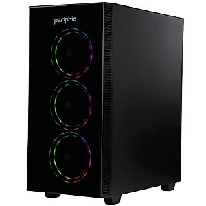 Periphio Terra Prebuilt Gaming PC - AMD Radeon Vega 8 Graphics | Ryzen 7 5700G (4.6GHz Turbo) | 1TB M.2 NVMe SSD | 16GB DDR4 RAM | Windows 10 Gaming Desktop Computer | WiFi + BT