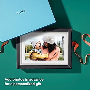 Aura Carver 10.1" WiFi Digital Picture Frame | The Best Digital Frame for Gifting | Send Photos from Your Phone | Quick, Easy Setup in Aura App | Free Unlimited Storage | (Clay with White Mat)
