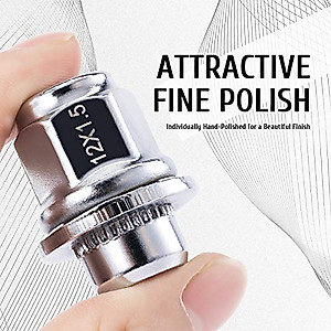 OMT M12x1.5 Lug Nuts, 12x1.5mm Wheel Lug Nuts Compatible with Toyota Avalon Camry Highlander Prius Sienna, Lexus IS300 LFA CT200h HS250h GS450h and More, Mag Lug Nut with Washer, Set of 20