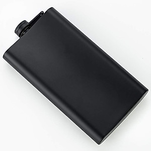 YFS 12 Oz Hip Flask for Liquor Matte Black Stainless Steel Leakproof with Funnel, Great Gift Idea Flask