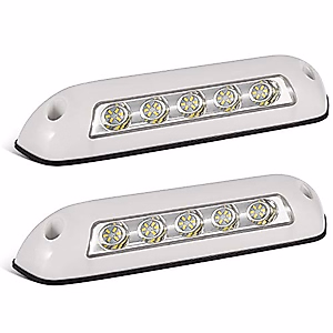 Partsam 2Pcs 12V RV LED Porch Awning Lights Bar White 30 LED Exterior/Interior Wall Lamps Utility Strip Lights Bar Surface Mount for Trucks Motorhome Caravan Camper Trailer