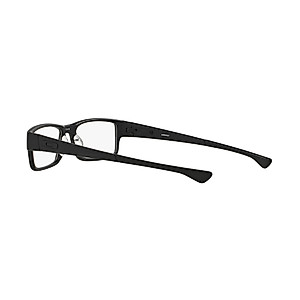 Oakley Men's OX8046 Airdrop Rectangular Prescription Eyewear Frames, Satin Black/Demo Lens, 57 mm