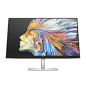 HP U28 4K HDR - Computer Monitor for Content Creators with IPS Panel, HDR, and USB-C Port - Wide Screen 28-inch, with Factory Color Calibration and 65w Laptop Docking - (1Z978AA),Black/Silver