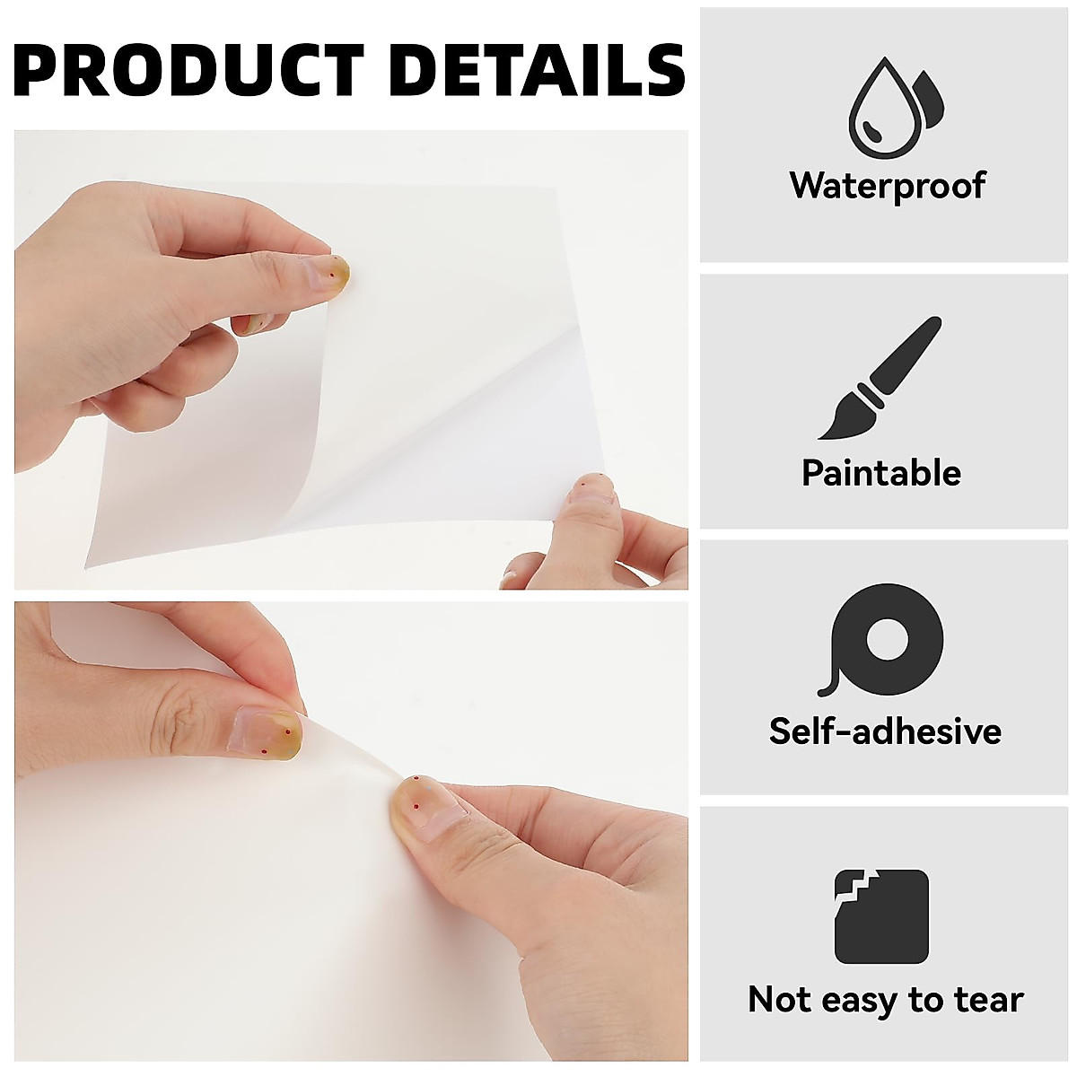 12 Pcs Vinyl Siding Repair Kit 8x6.3 Inch Self-Adhesive PVC Tape Durable Paintable Vinyl Siding Repair Patch to Cover Any Blemishes Cracks Holes on House Vinyl Siding Fence