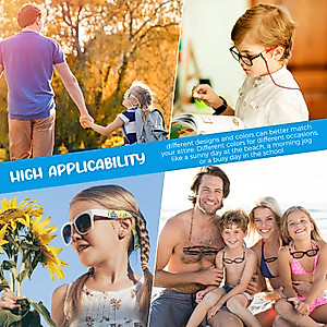 Frienda 9 Pcs Kids Eyeglass Straps Neoprene Nonslip Kids Sunglasses Holder Lanyard Retainer Animal Theme Sport Adjustable Eyewear Retainer for Boys Girls