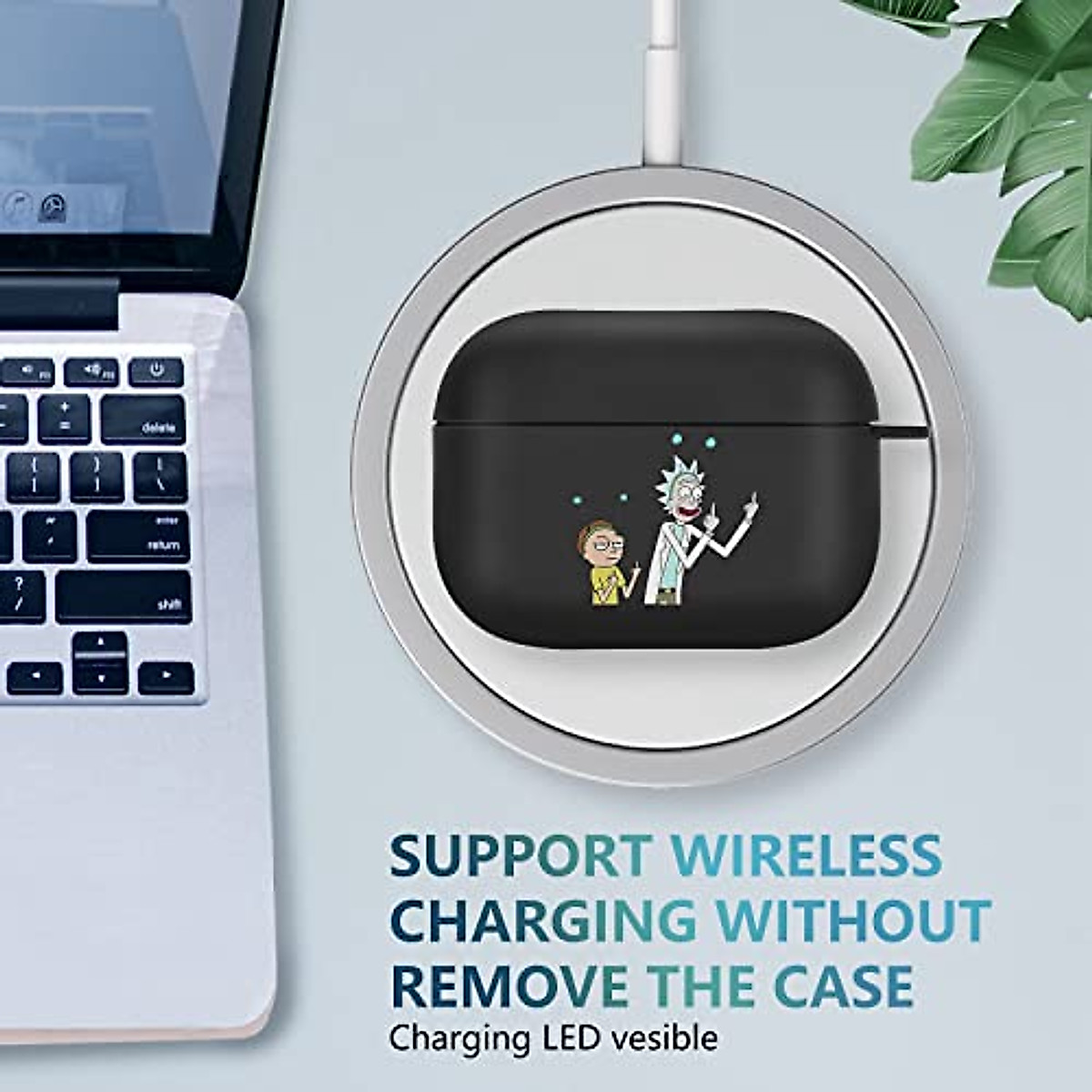 Cute AirPods Pro 2 Cases with Keychain, Soft Funny Cartoon Protective TPU Cover Compatible with AirPods Pro 2nd Generation 2022 Case