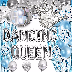Blue Dancing Queen Birthday Decoration Dancing Queen Party Decorations Mamma Mia Disco Birthday Party Decors 70s Disco Decoration