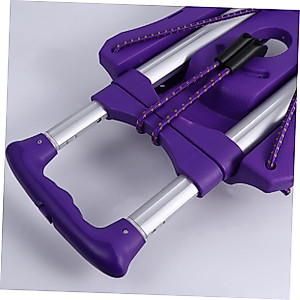 VILLCASE 1PC Folding Luggage cart Aluminum Hand Truck Collapsible Shopping cart Foldable Luggage cart Foldable Trolley cart Lug Trolley Hand Cart Travel Trolley case Aluminum Alloy Purple