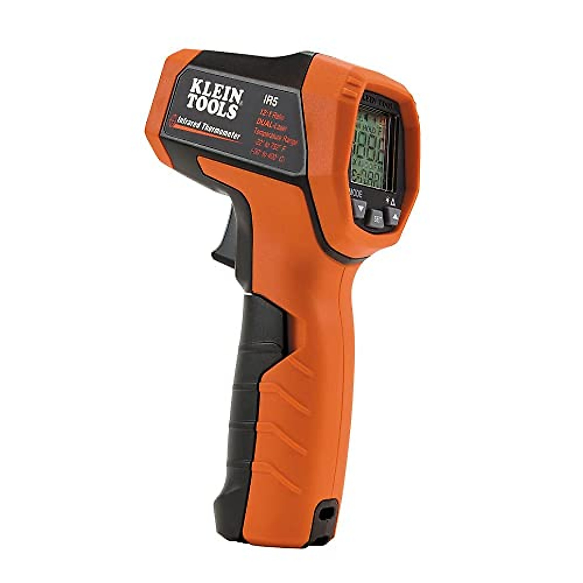 Klein Tools IR5 Dual Laser 12:1 Infrared Thermometer & ET140 Pinless Moisture Meter for Non-Destructive Moisture Detection in Drywall, Wood, and Masonry; Detects up to 3/4-Inch Below Surface
