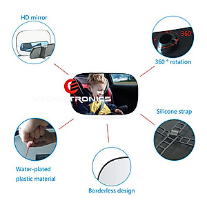 Ezonetronics Baby Car Mirror Rear Facing Seat All-in-one Easy Fit Backseat