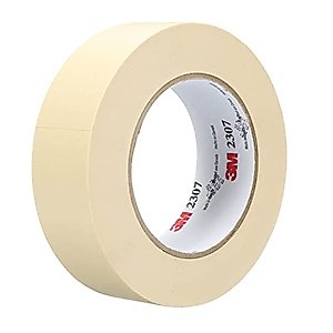 3M Masking Tape 2307, Tan Color, General Purpose, Rubber Adhesive, Crepe-Paper Backing, 24 mm x 55 m, 5.2 mil, 1 Roll