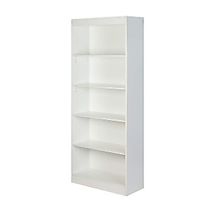 OneSpace Essentials 5-Tier Bookshelf, White