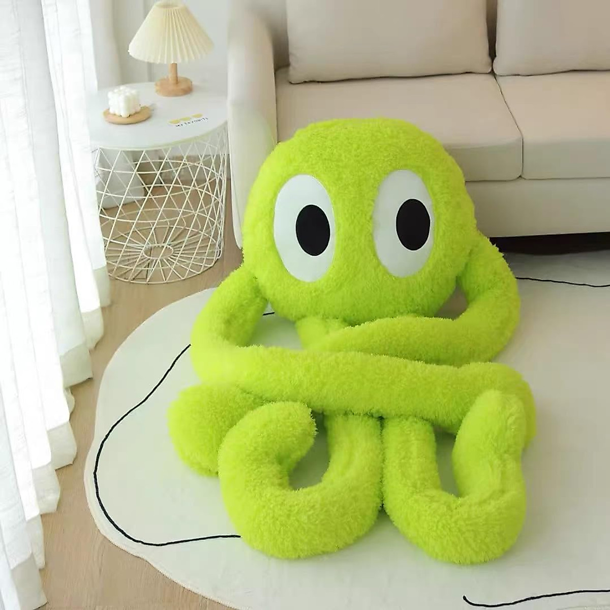 Xshelley Long Legs Octopus, Large Stuffed Animal Octopus Plush Toy, Pillow, Cushion, Soft Octopus Stuffed Sea Animal, Children's Gift (39 inch high Green)