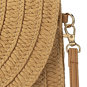 Weave Handbag,Straw Clutch Summer Evening Handbag Summer Beach Party Purse Woven Straw Bag Envelope (Coffee color)