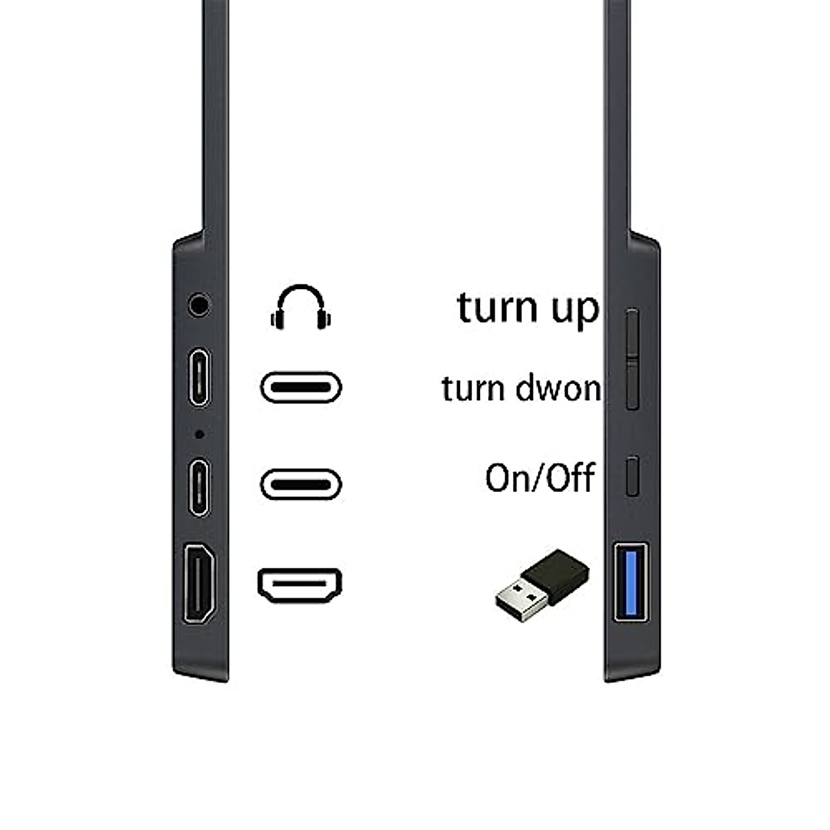 Fogcroll Laptop Screen Extender - IPS HD 1080P Dual 13.3-inch Display Laptop Screen, Suitable for Laptops, Macs, Gaming Laptops, PS4 Games, PS5 Games, Phones, Switches, Xboxes