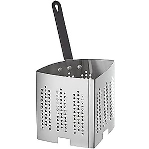 Soro Essentials – 3 qt. Stainless Steel Pasta Cooker Inset - Pasta Strainer Inset for Pot Strainer Inset for Stock Pot Noodle Strainer Blanching Basket for Seafoods and Vegetables