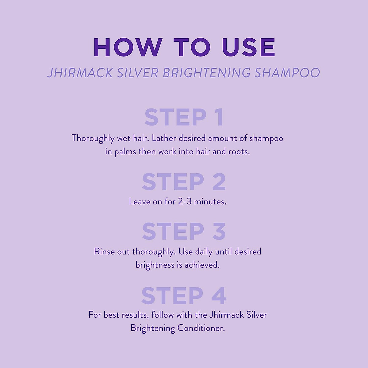 jhirmack Silver Brightening Purple Shampoo Set of 2 for all types of silver, grey, and blonde hair