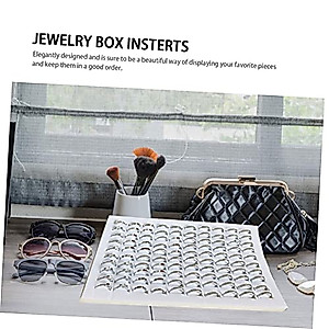LIFKOME 8 pcs Box jewelry box pad jewelry display jewelry stand eyeglass tray jewelry tray insert jewelry foam insert jewelry insert pad jewelry insert tray jewelry rack white sponge ring