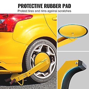 VEVOR Wheel Lock Clamp, 2 Pack Trailer Wheel Lock, Heavy-Duty Anti Theft Tire Lock, Adjustable Tire Boot Lock, Trailer Wheel Locks for RV Trailers, Cars, Trucks, SUVs