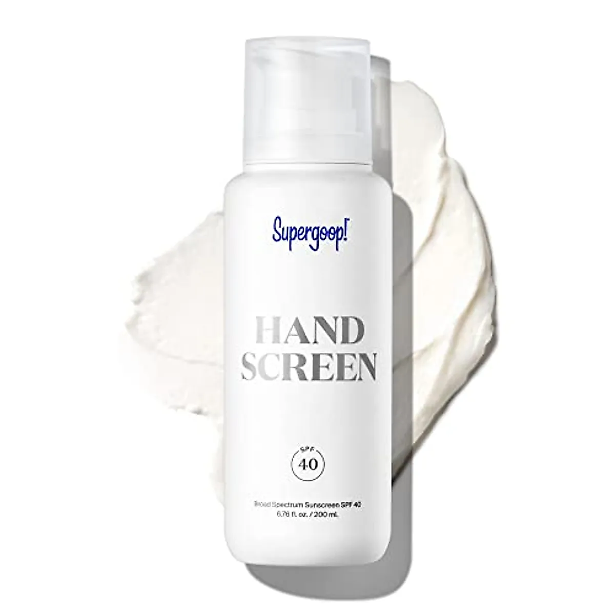 Supergoop! Handscreen SPF 40, 6.76 fl oz - Preventative, SPF Hand Cream For Dry Cracked Hands - Fast-Absorbing, Clean ingredients, Non-Greasy Formula - With Sea Buckthorn, Antioxidants & Natural Oils